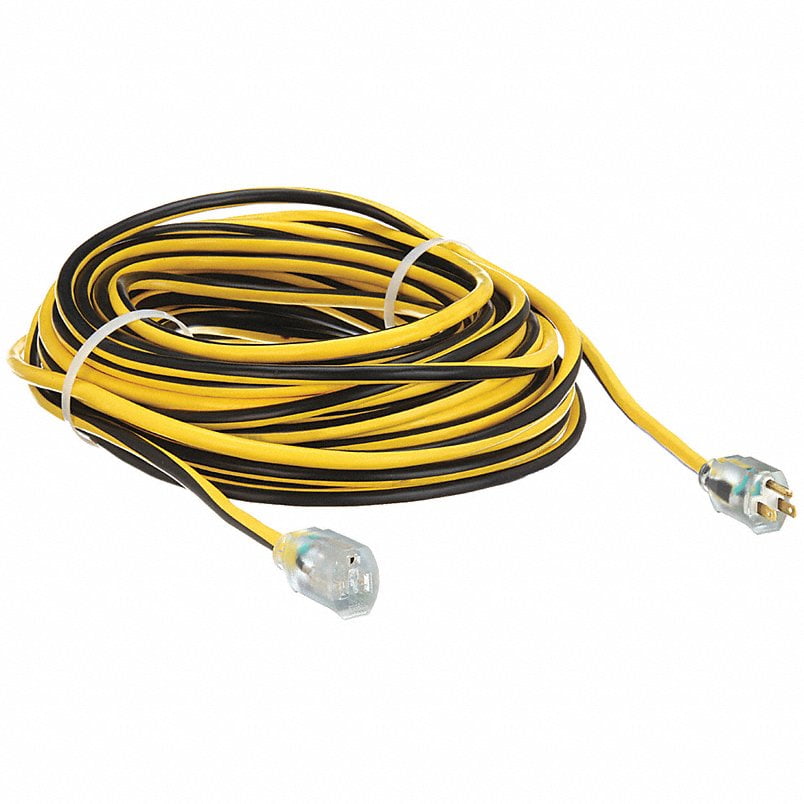 Power First Lighted Extension Cord, 12 AWG, 100 ft, 3 Conductors, SJTW ...
