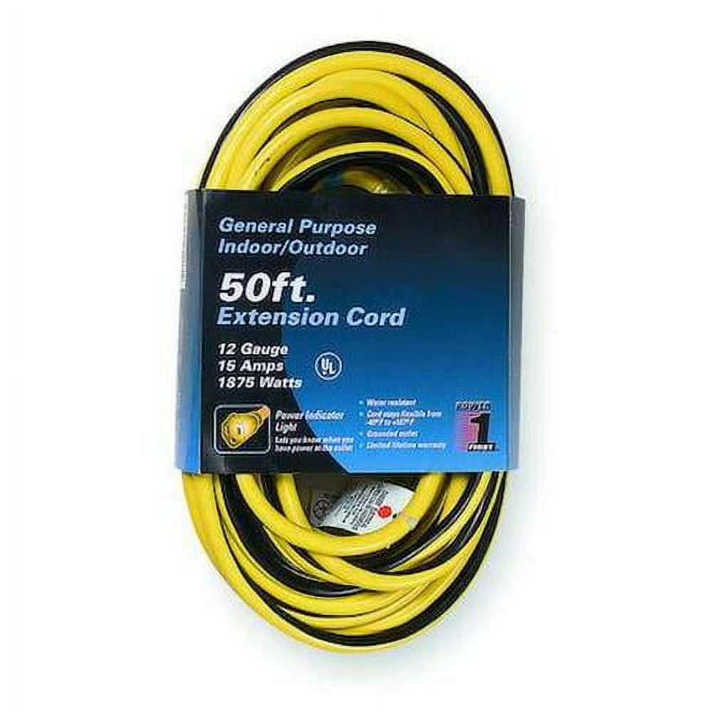Power First Lighted Extension Cord, 12 AWG, 50 ft, 3 Conductors, SJTW ...