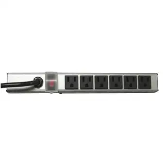 Power First Outlet Strip, 15 ft., 6 Outlets, Aluminum - Walmart.com