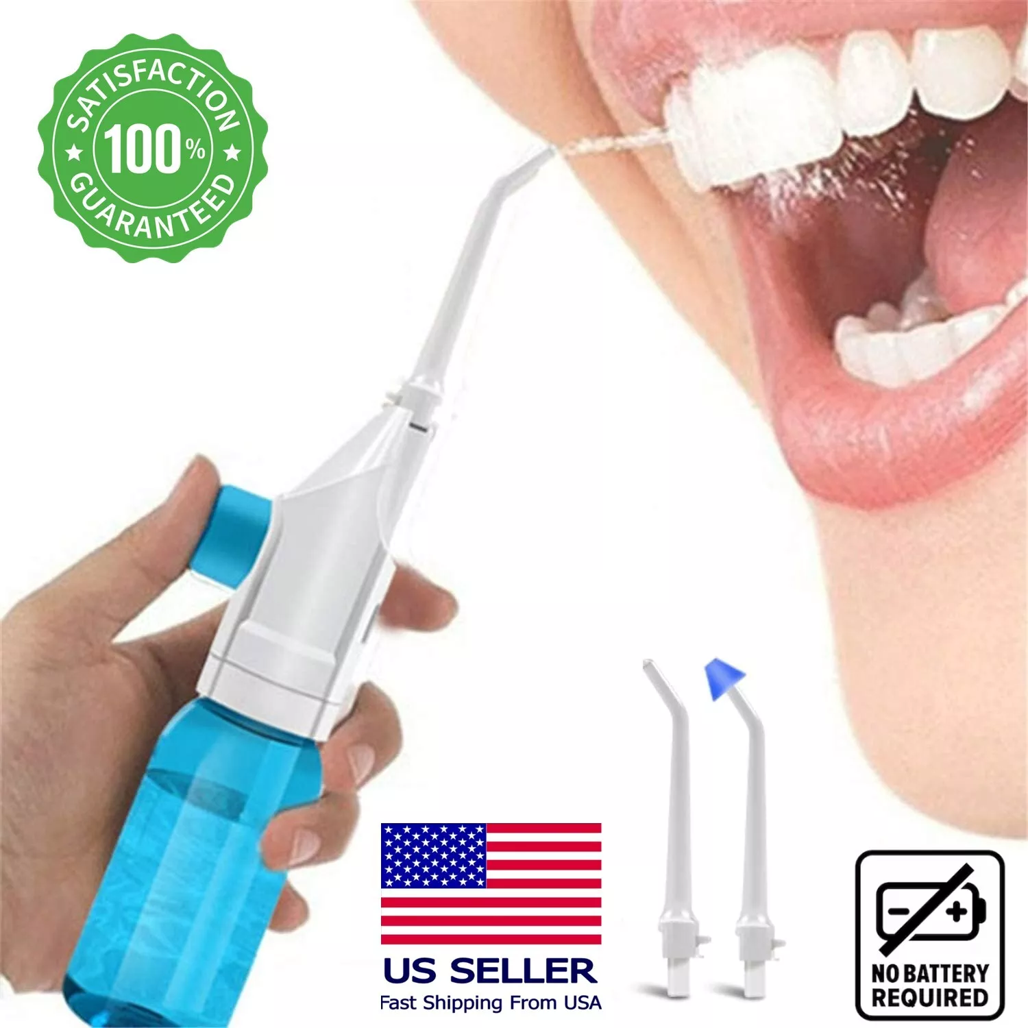 Power Floss Portable Oral Irrigator Dental Nasal Water Jet Flosser ...