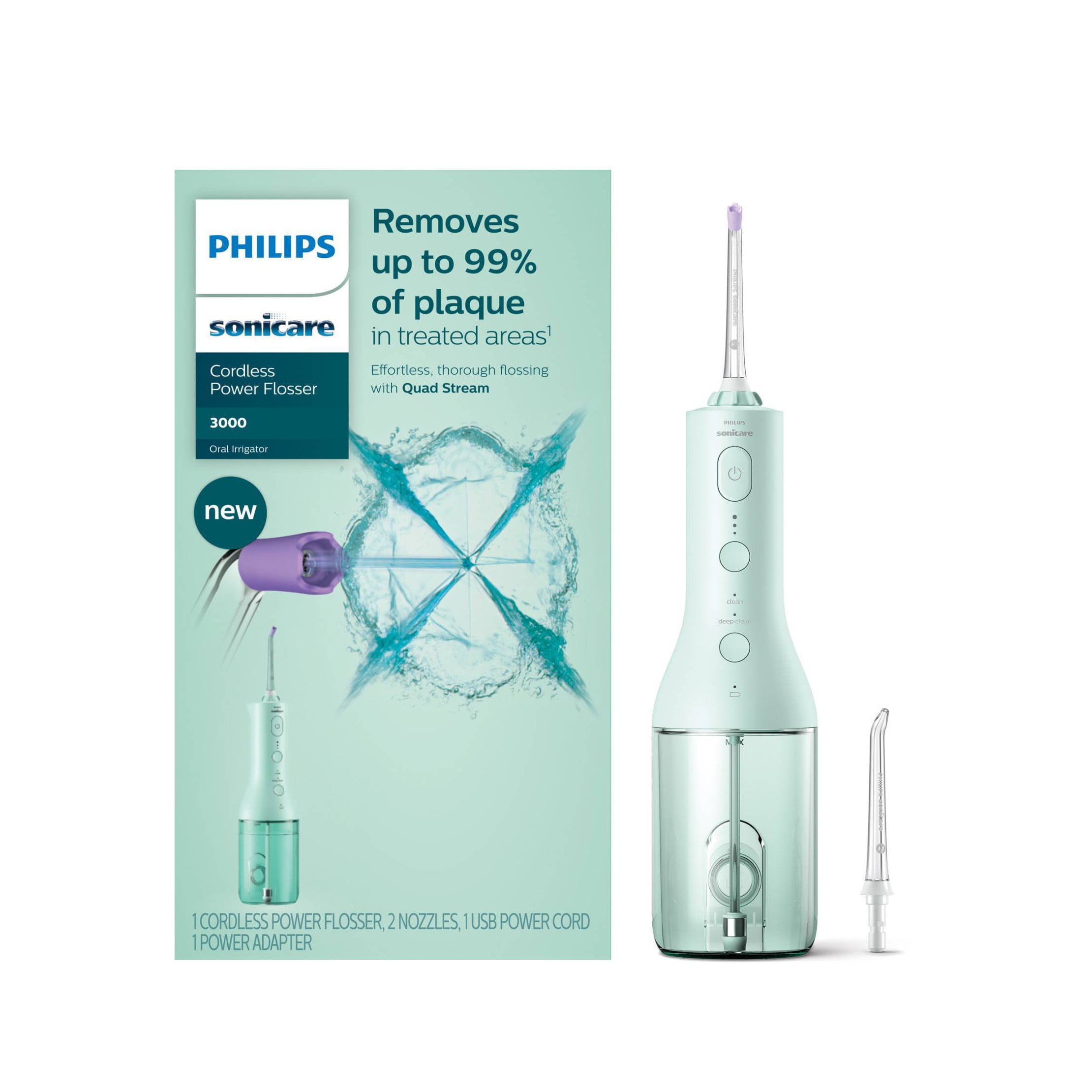 Power Flosser 3000 Cordless - HX3806/24 - Mint - Walmart.com