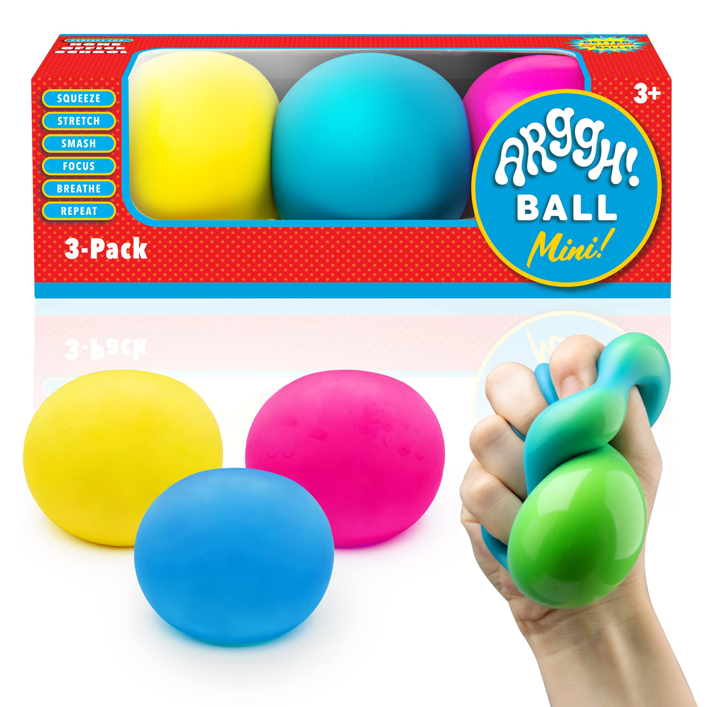 Power Your Fun Arggh Mini Stress Balls for Adults and Kids - 3pk ...