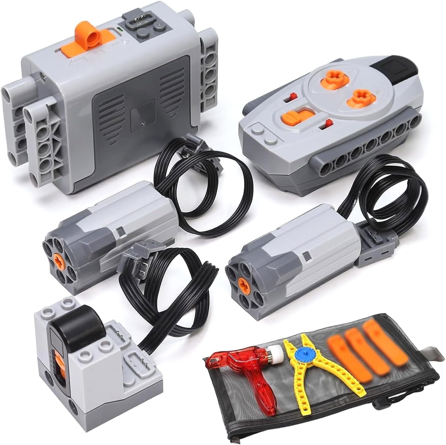 Power Function Motor Kit Contains AA-Battery-Case, 2*M Motor, Remote ...