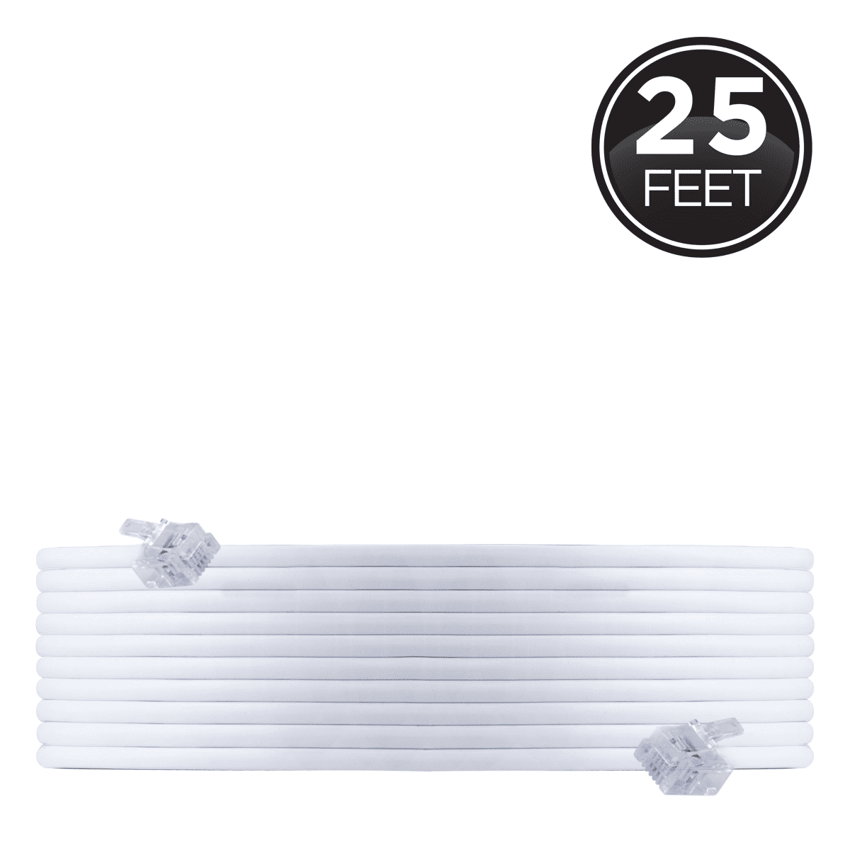 Power Gear 25ft Telephone Line Cord, White, 76119 - Walmart.com