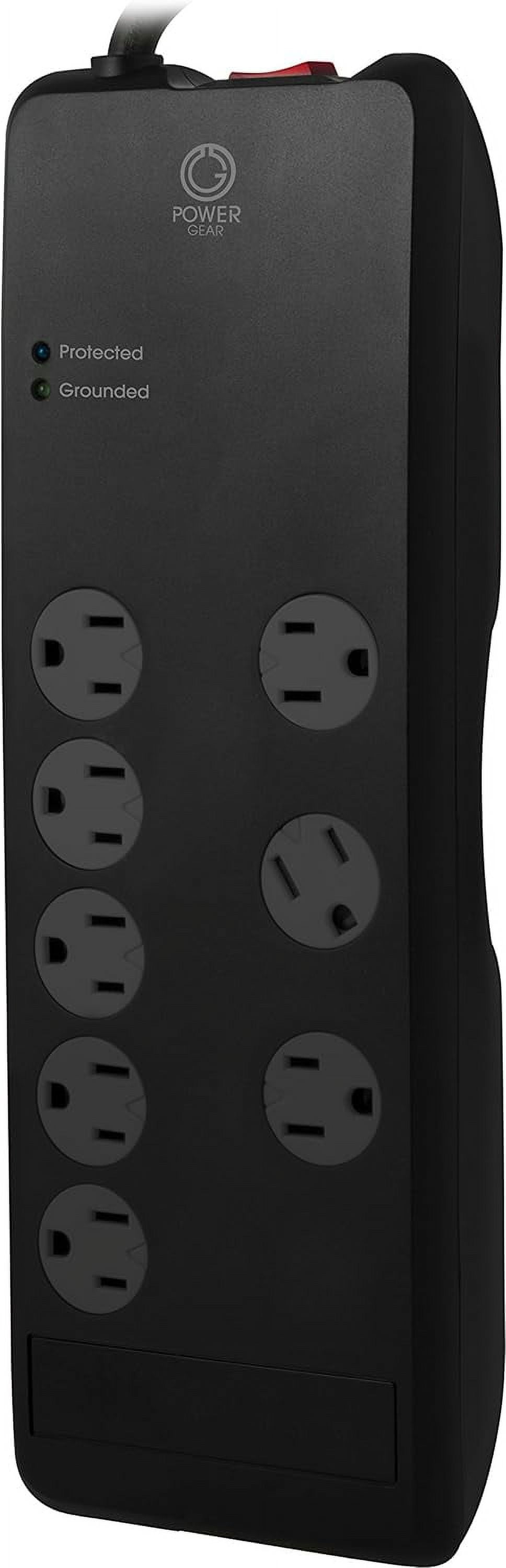 Power Gear 8 Outlet Power Strip Surge Protector, 7 Ft Extension Cord ...