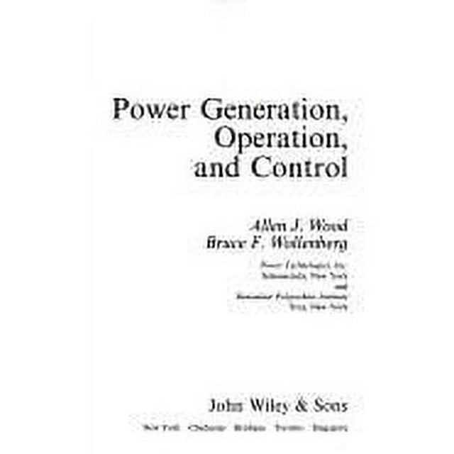 Pre-Owned Power Generation, Operation and Control 9780471091820 ...