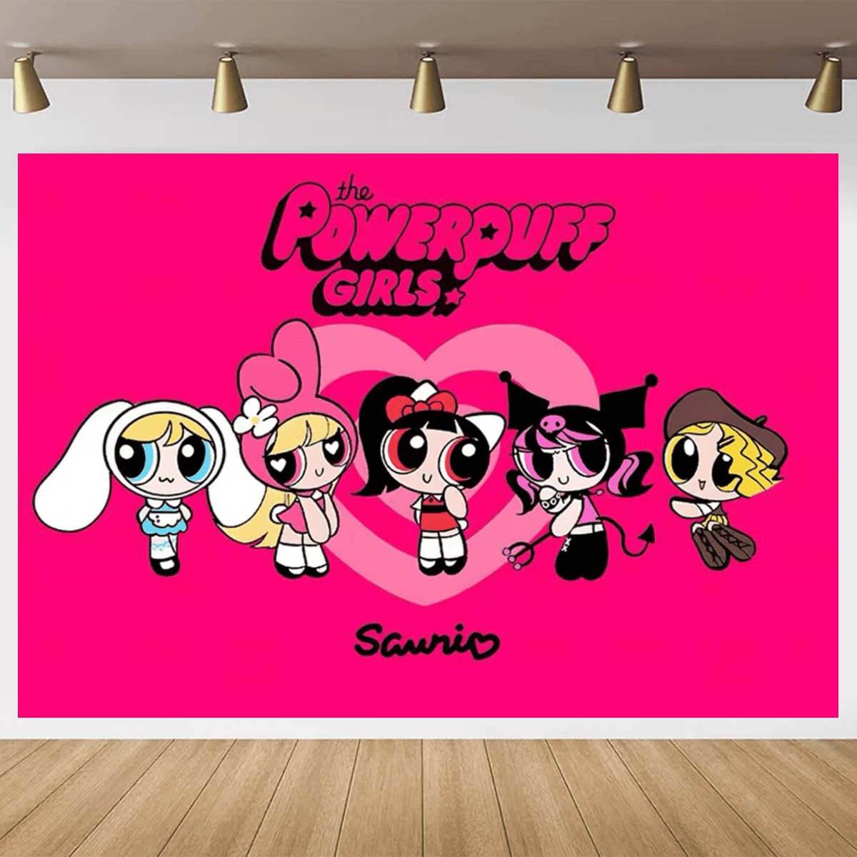 Power Girls Happy Birthday Backdrop Vinyl Party Supplies Backdrops for ...