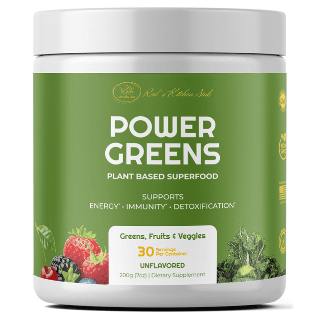 Power Greens Plant Based Superfood Green Powder - 7oz - Walmart.com