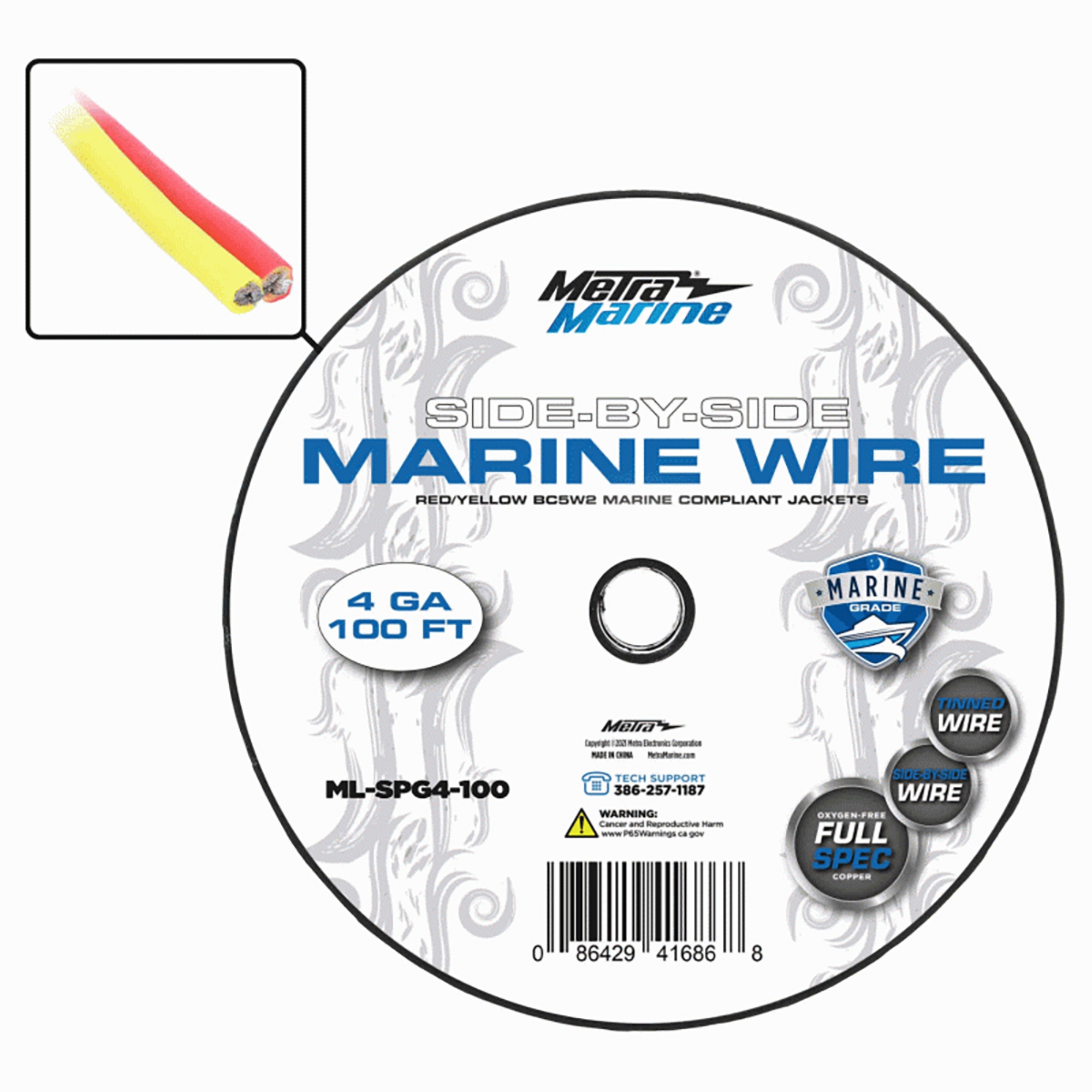 Power-Ground Wire 4GA Side-by-Side Wire - Walmart.com