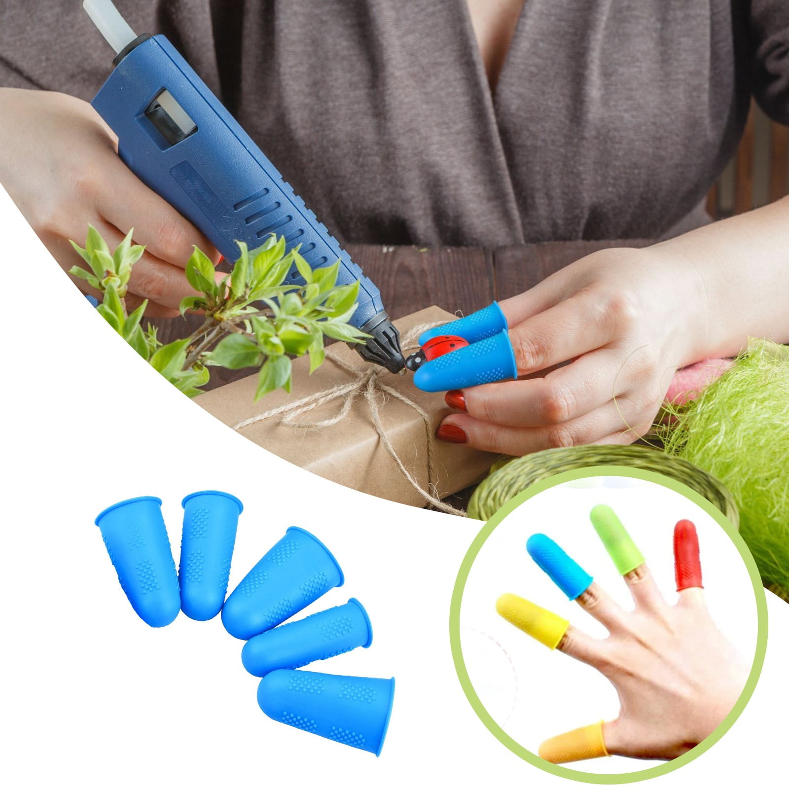 Power & Hand Tools : Finger Protector Hot Glue Finger Tips Silicone ...