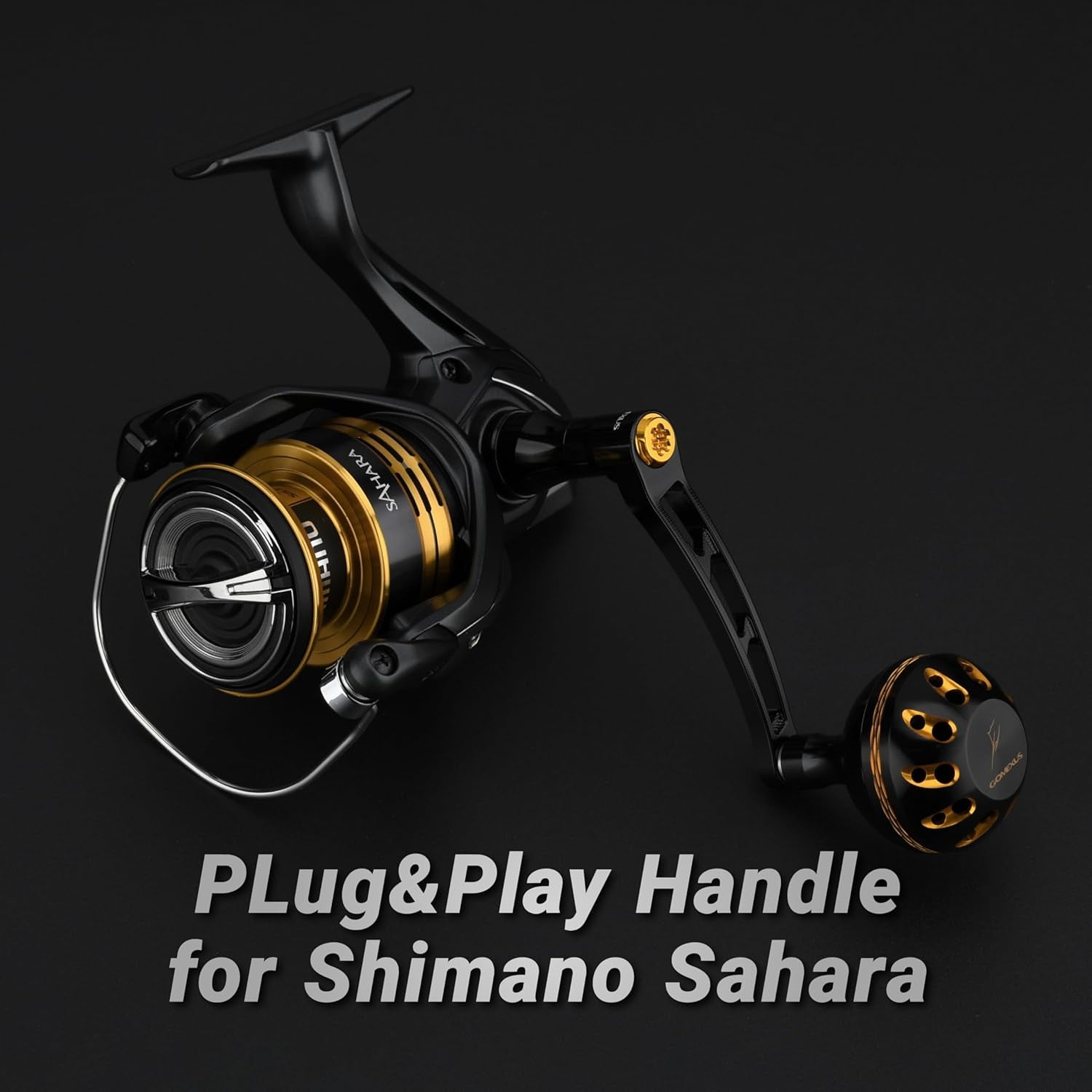 Power Handle for Shimano Reels - Aluminum, Black Gold-CNC Version ...