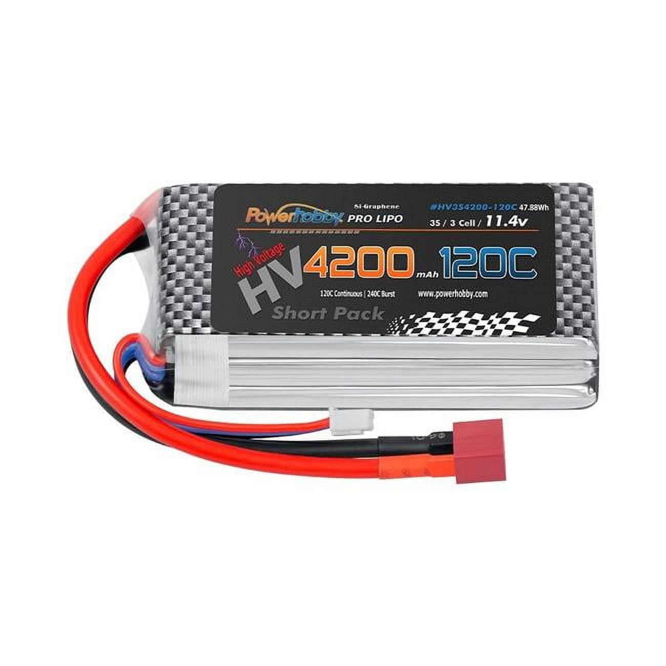 Power Hobby 3S 11.4V 4200mAh 120C Graphene Plus HV LiPo Battery with ...