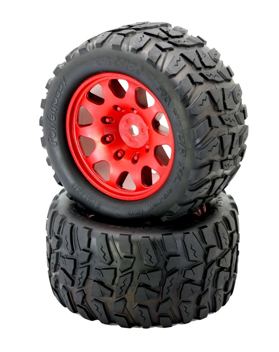 Power Hobby Raptor Xl Belted Tires Viper Wheels Arrma Kraton Outcast 8S ...