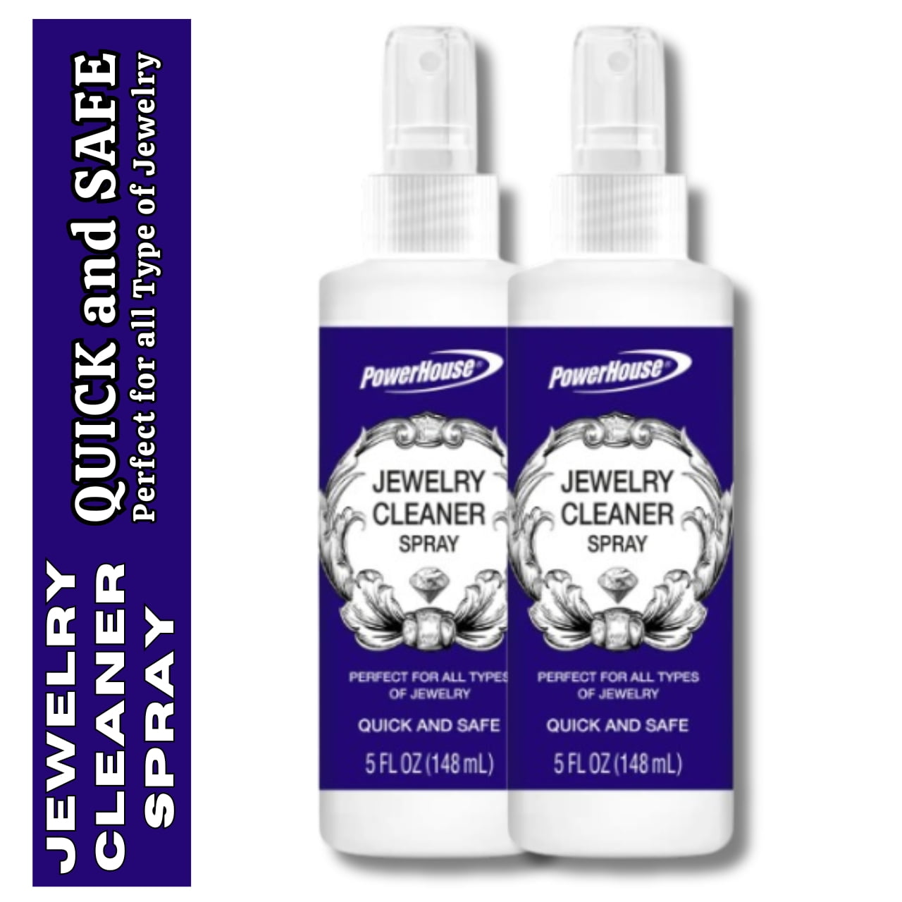 Power House Quick and Safe Jewelry Cleaner Spray Lot of Two 5 fl oz ...