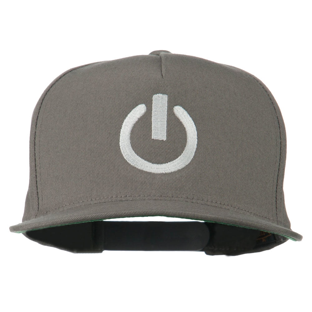 Power Icon Embroidered Snapback Cap - Dark Grey OSFM - Walmart.com