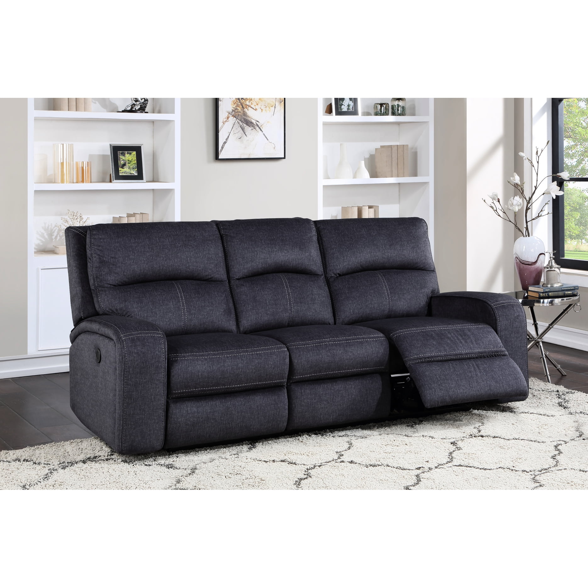 Power In Dark Gray With Soft Padding & Charging 3 Interface Spacious ...