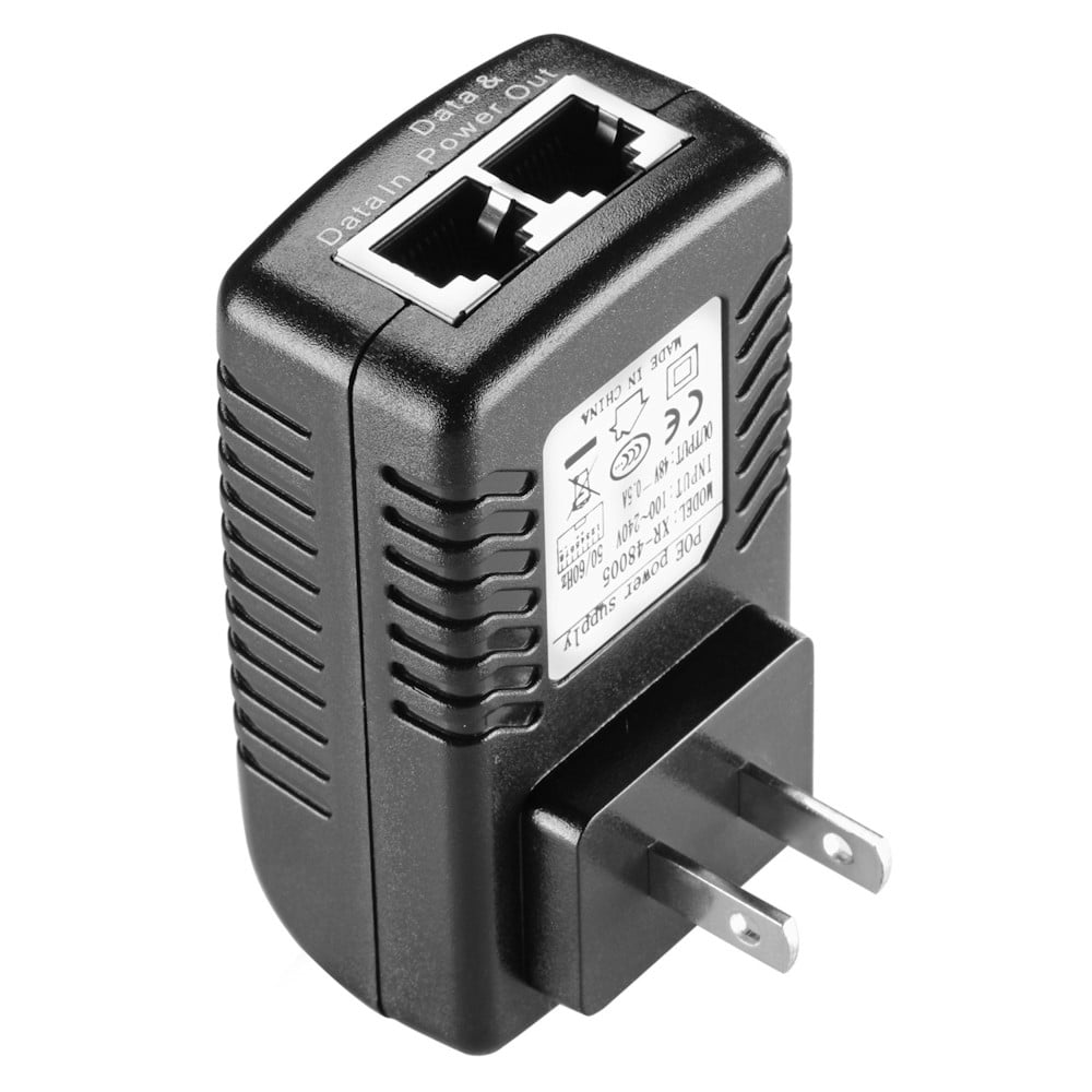 Power Injector for POE (Power over Ethernet) 48V/0.5Amp for IP Devices ...