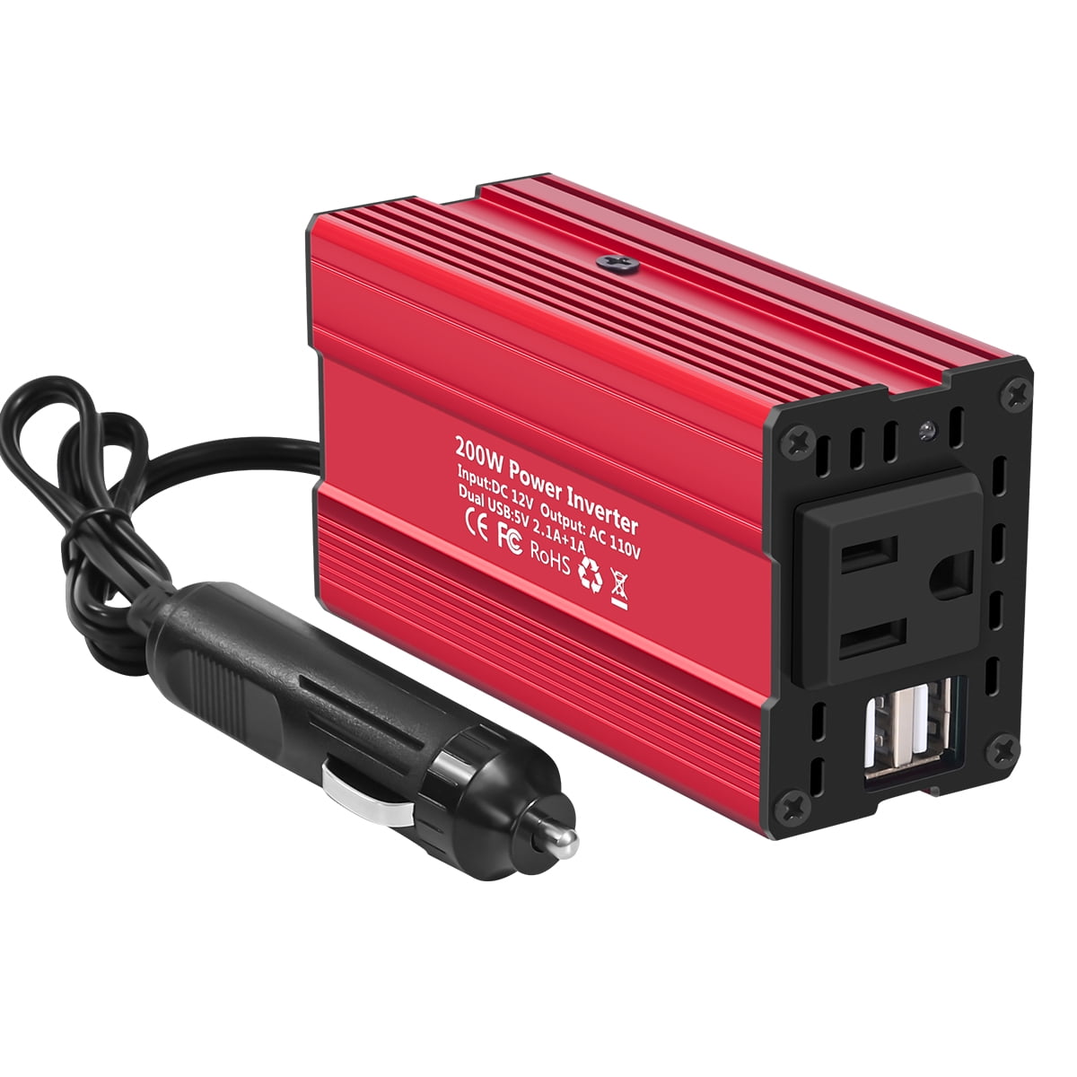 Power Inverter 150W/300W 200W/400W 12V DC to 110V/220V AC Car Plug ...