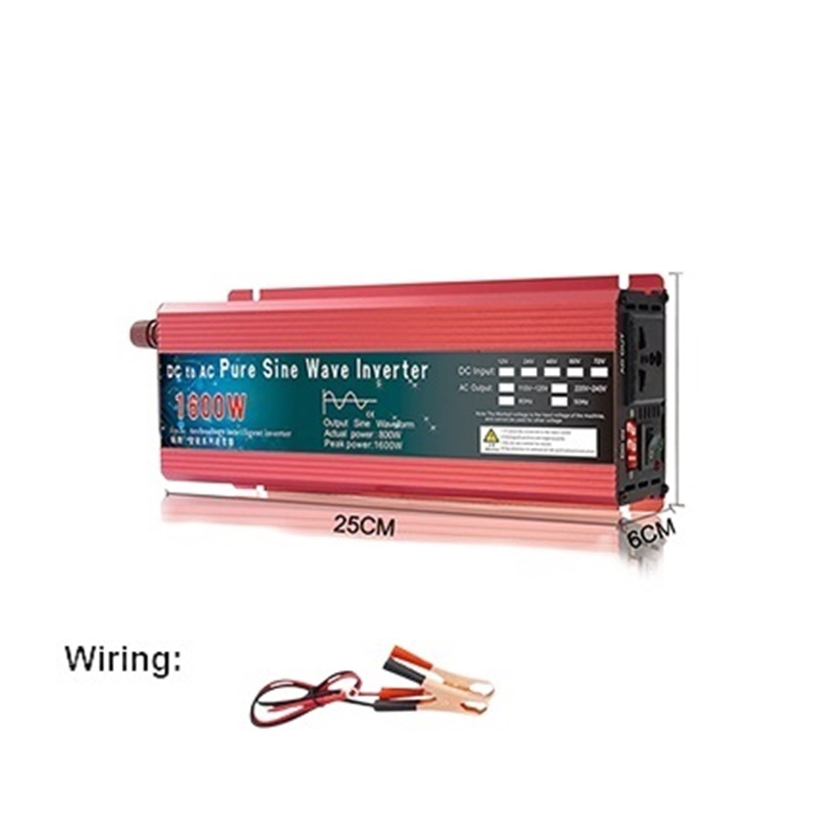 Pure Sine Wave Inverter 12V 24V 220 110 1000W 1600W 2000W 3000W Power Converter Solar 12V To 220 ...