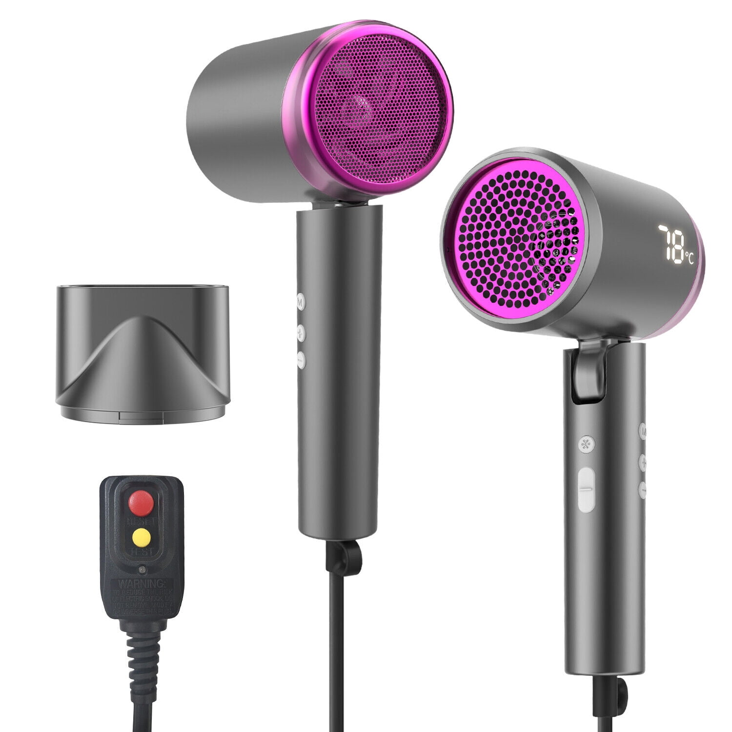 Power Ionic Hair Blow Dryer for Fast Drying forTravel,Portable ...