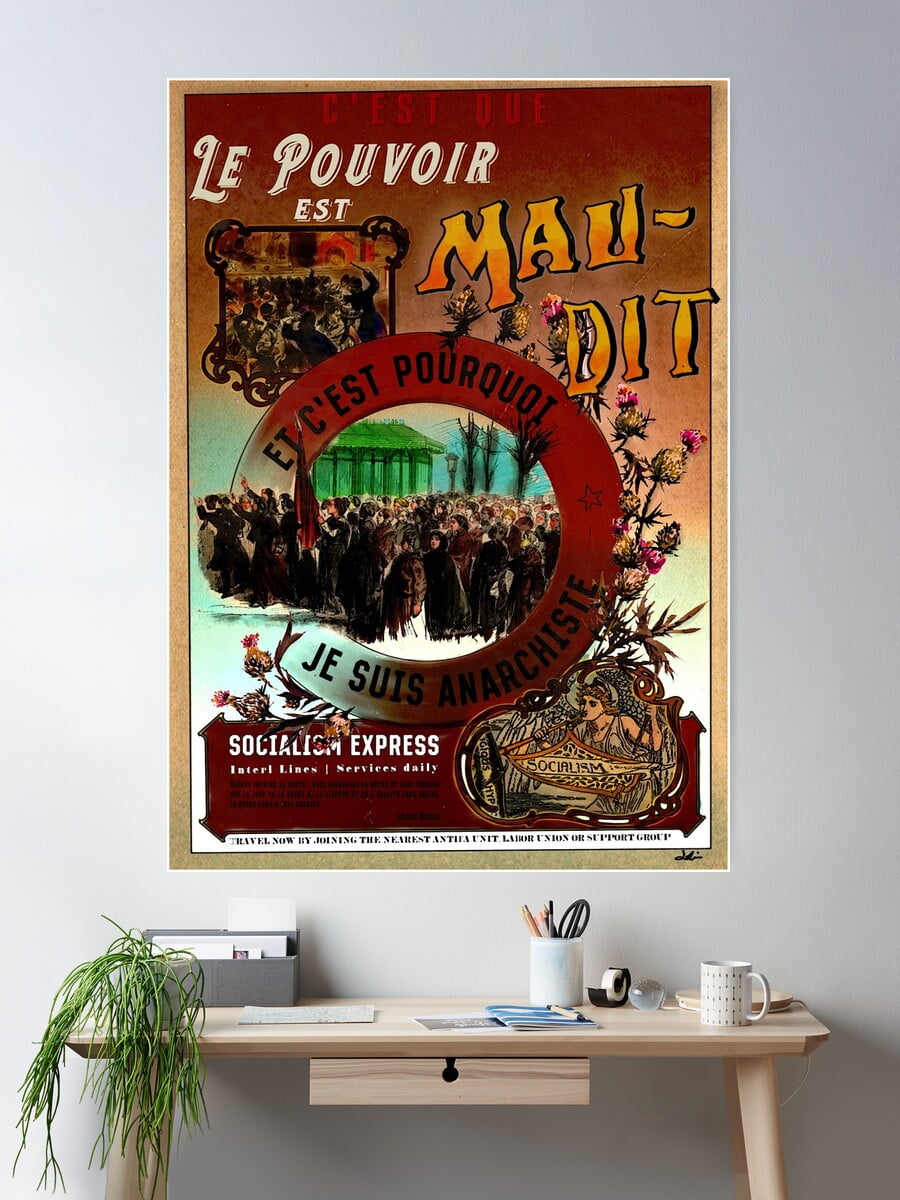 Power Is Cursed - Anarchy & Louise Michel Poster Wall Art, Modern Wall ...
