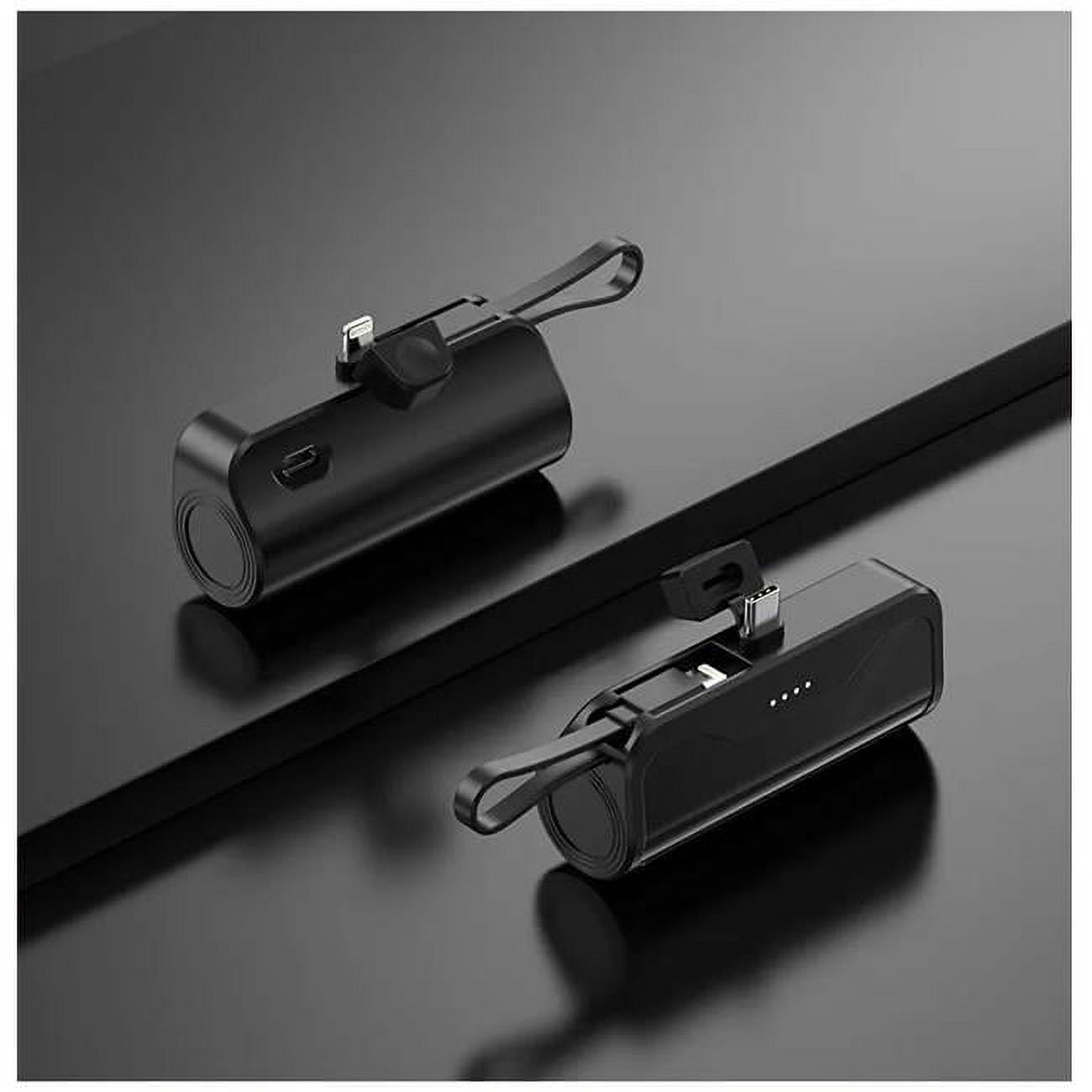 Power Key - Keychain 2 in 1 Power Bank with Dual Charging Cord, Black ...