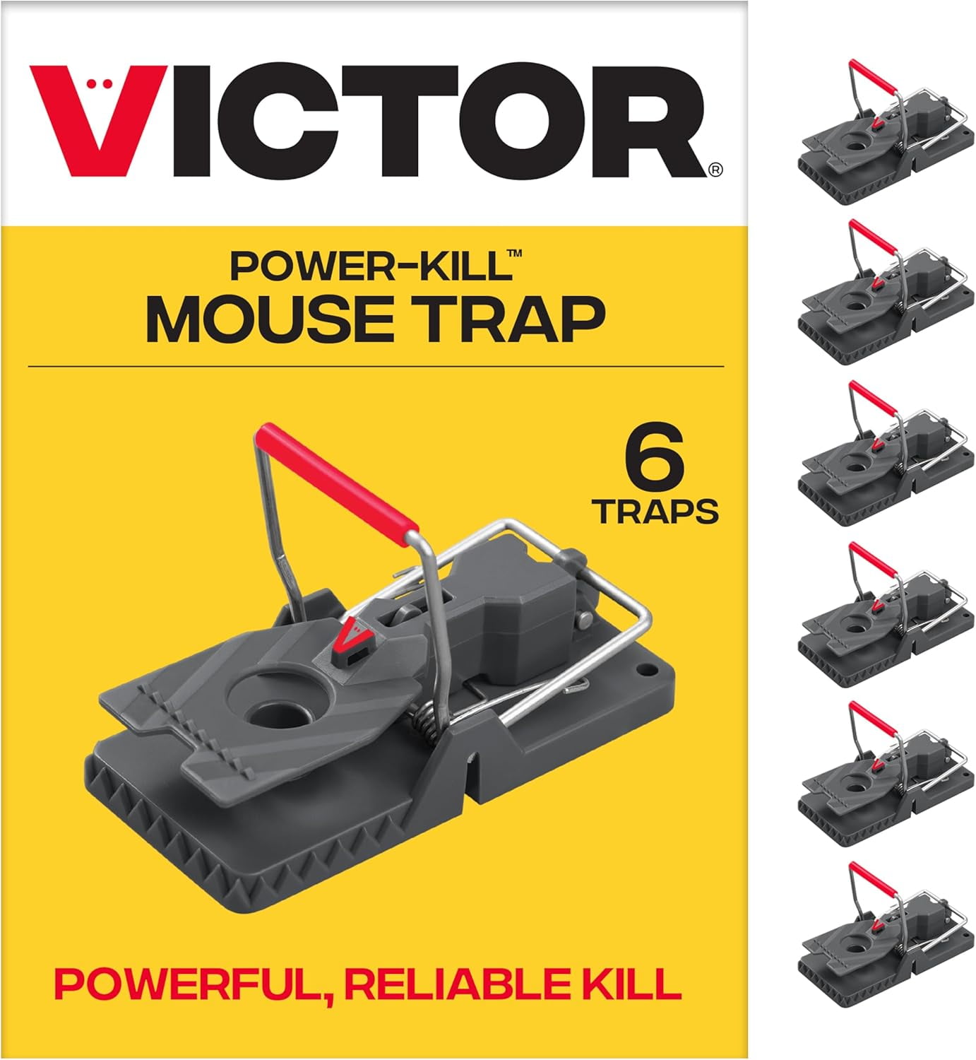 Power-Kill Humane Mouse Traps M393SSR - 6 Easy Set, Reusable, Power ...