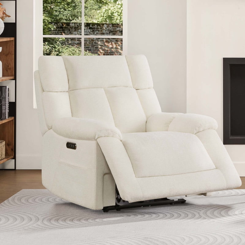 Spruce & Spring Power Lay Flat Recliner with Bluetooth Speakers ...