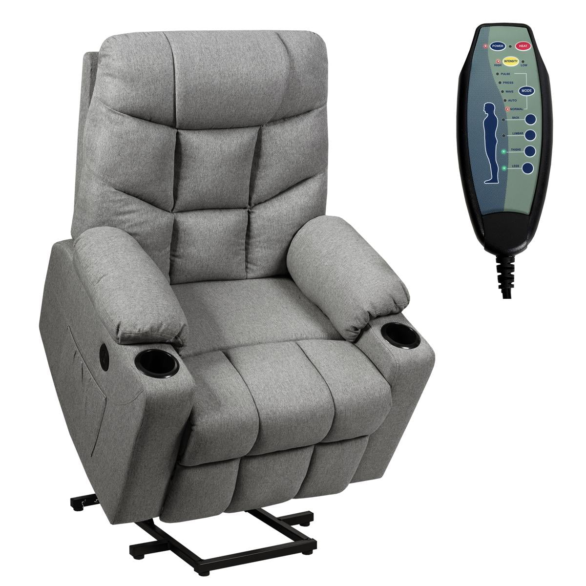 Power Lift Electric Recliner Chair Sofa for Elderly, 8 Point Massage ...