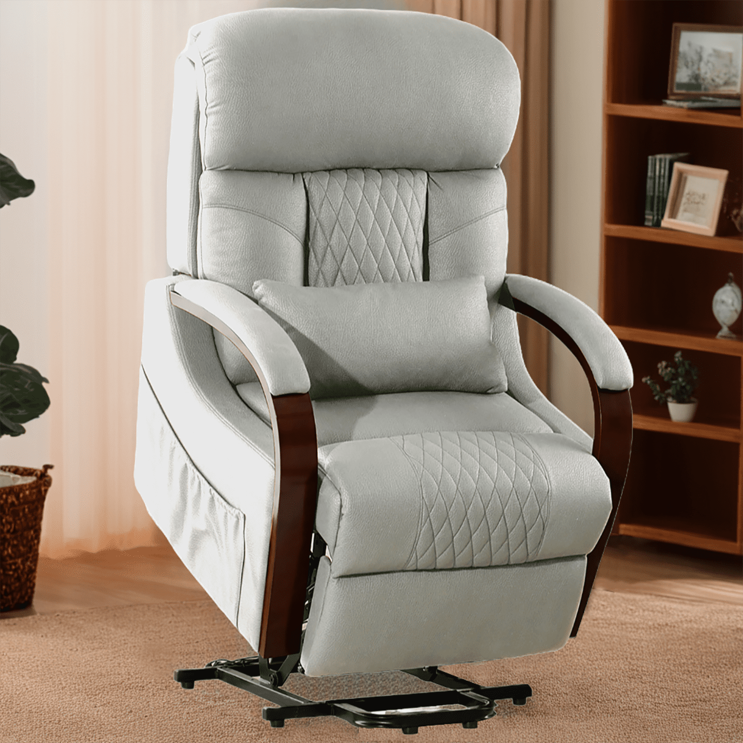 Elderly Power Lift Recliner with Beech Armrest, Electric, Waterproof ...