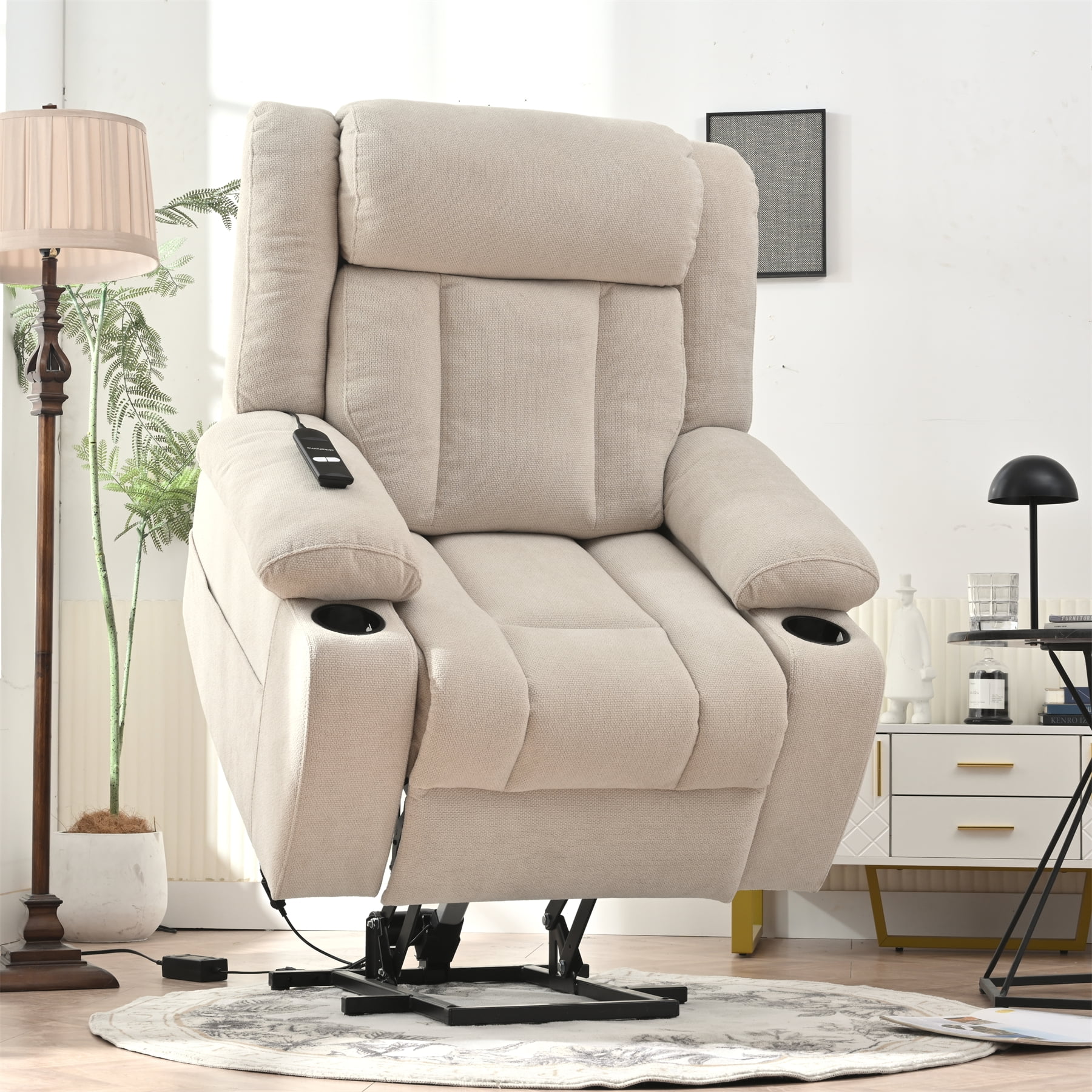 Power Lift Recliner Chair for Elderly,Fabric Lift Chairs for Living ...