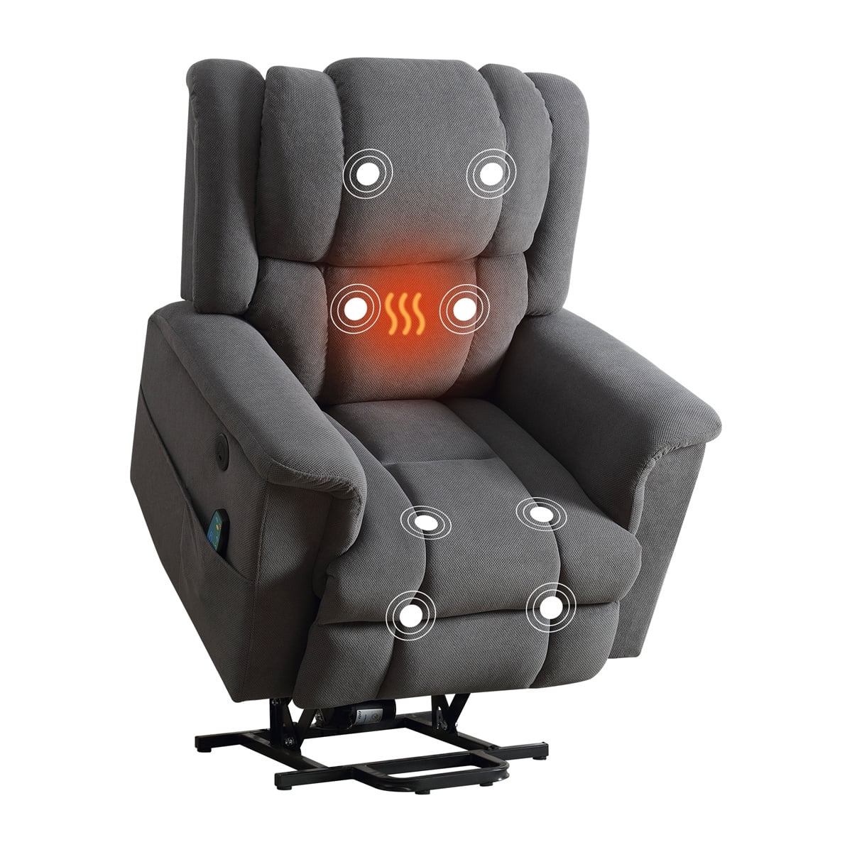 Power Lift Recliner Chair for Elderly with Heat and Massage Chair for ...