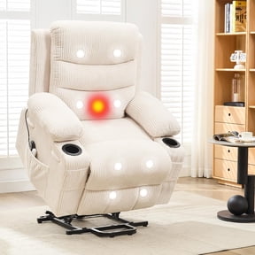 Sfxingyou Large Power Swivel Rocker Recliner with Massage and Heat, USB ...