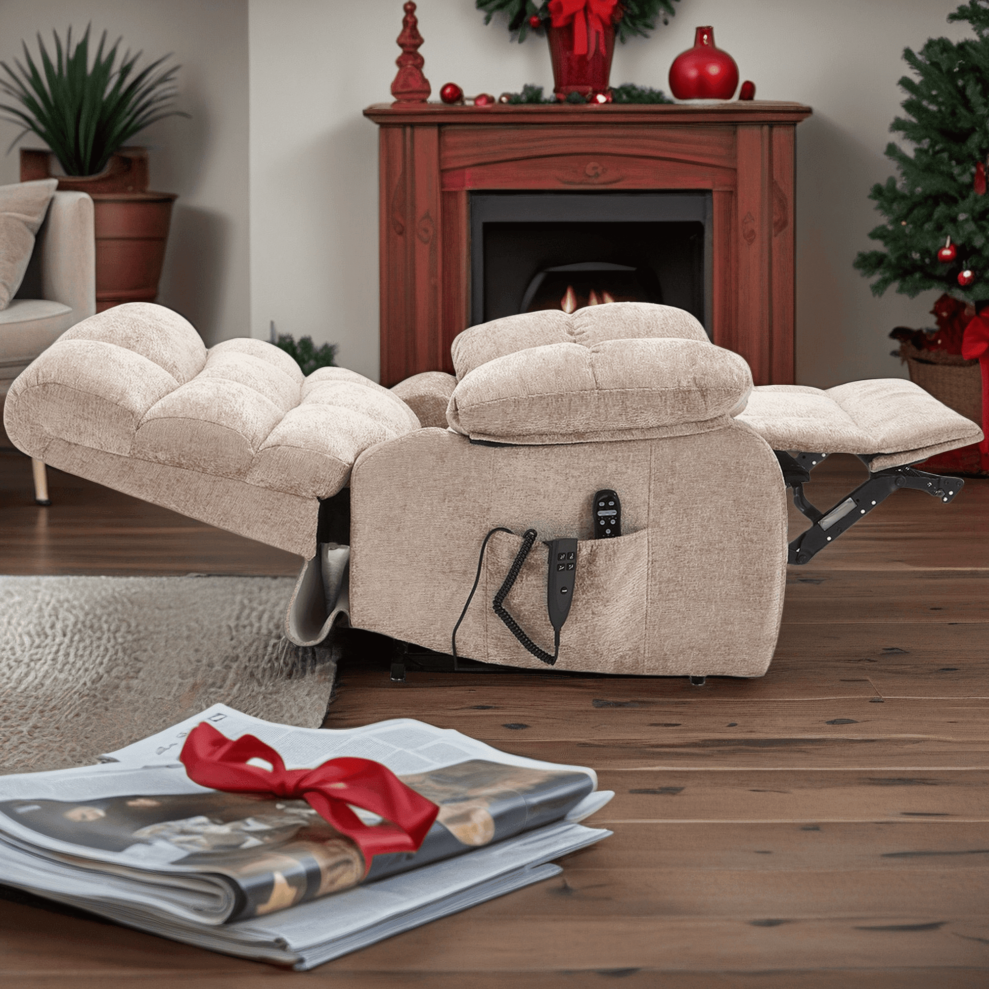 Power Lift Recliner Chair, Heat Massage Dual Motor Infinite Position ...