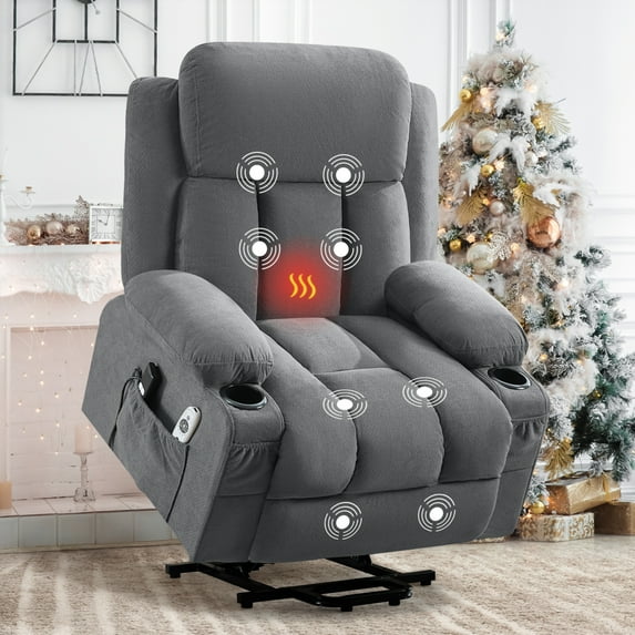 Power Lift Recliner Chair with Heat and Massage for Elderly, Electric ...