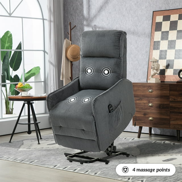 Power Lift Recliner Chair with Massage, Remote Control, Electric ...