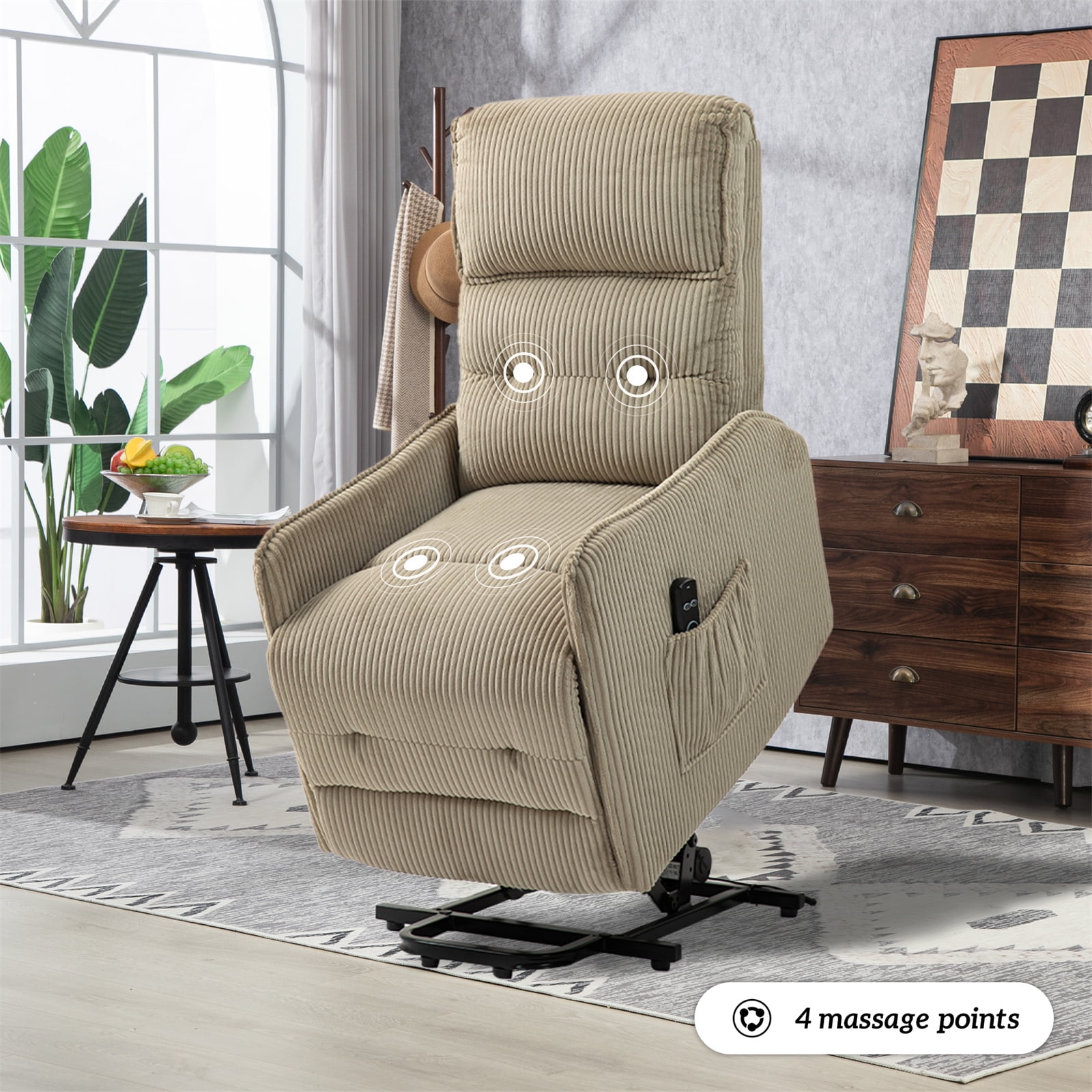 Power Lift Recliner Chair with Massage, Remote Control, Electric ...