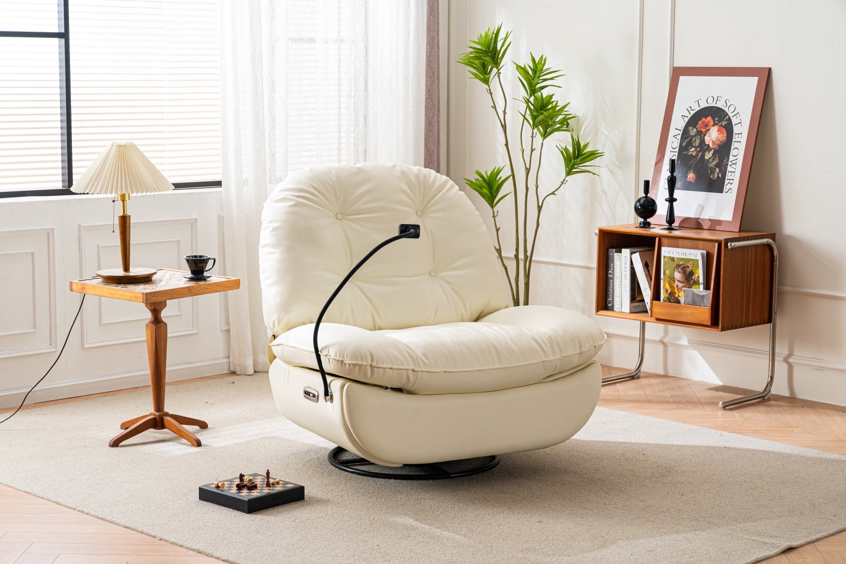 Power Lift Recliner Chair Swivel, Upholstered Glider Chair with ...
