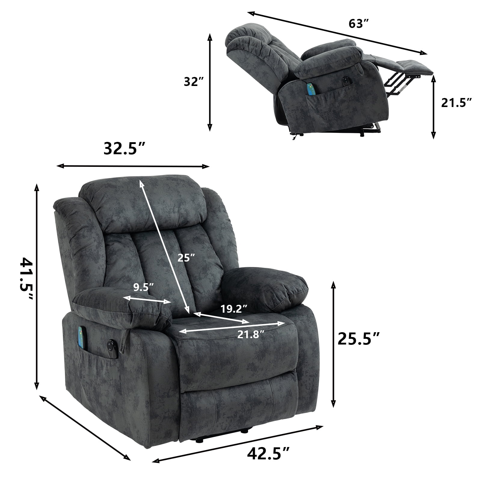 Power Lift Recliner with Massage & Heating - Ultimate Comfort Chair ...