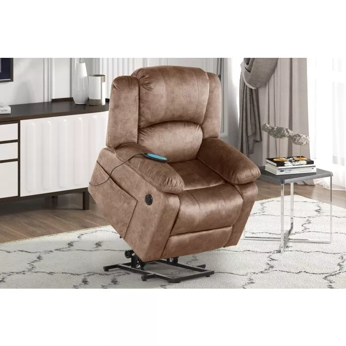 Power Lift Up Recliner Chair with Heater, Massage System and Side ...