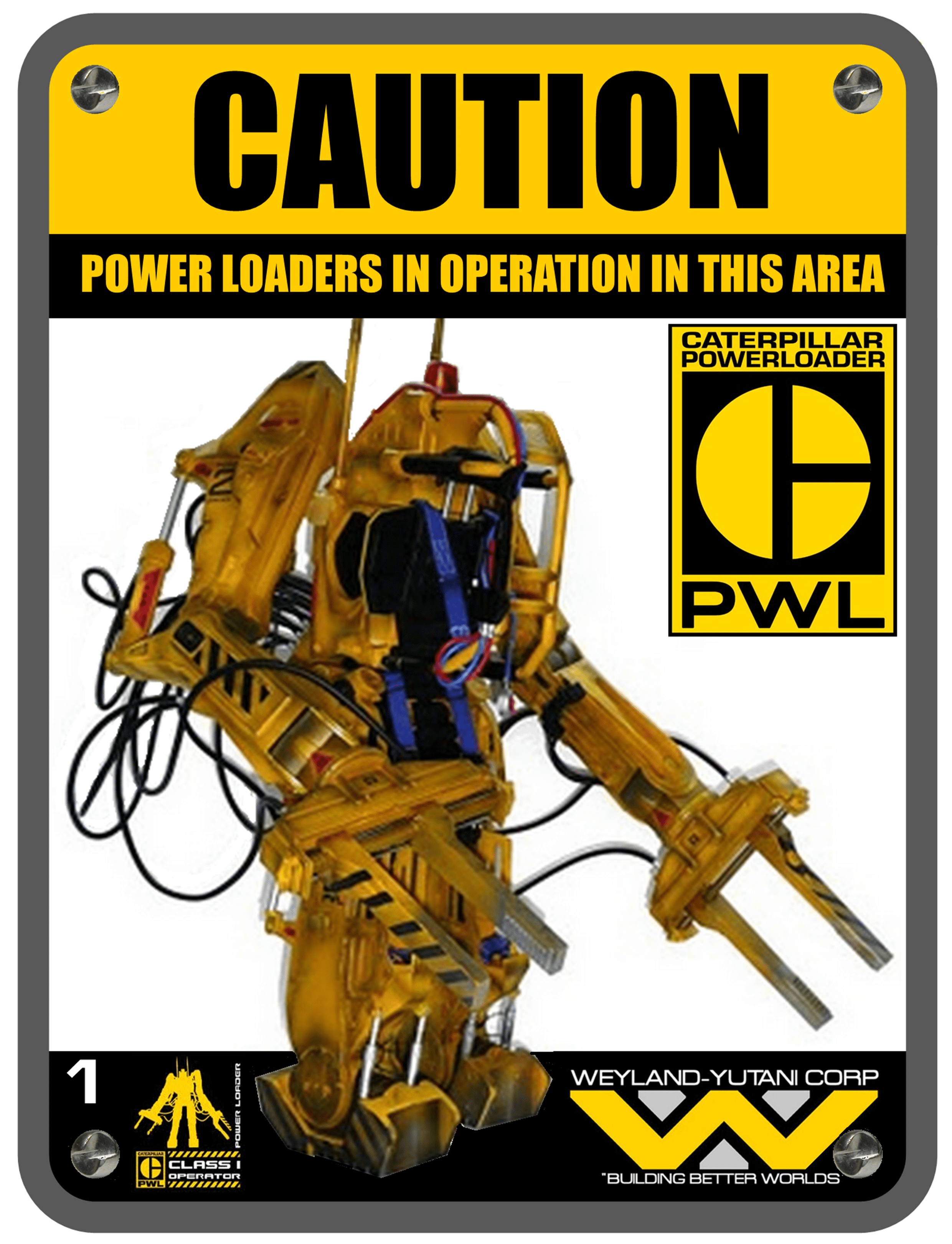 Power Loader In Operation Sign Sticker Alien Aliens Sulaco Cat Ripley ...