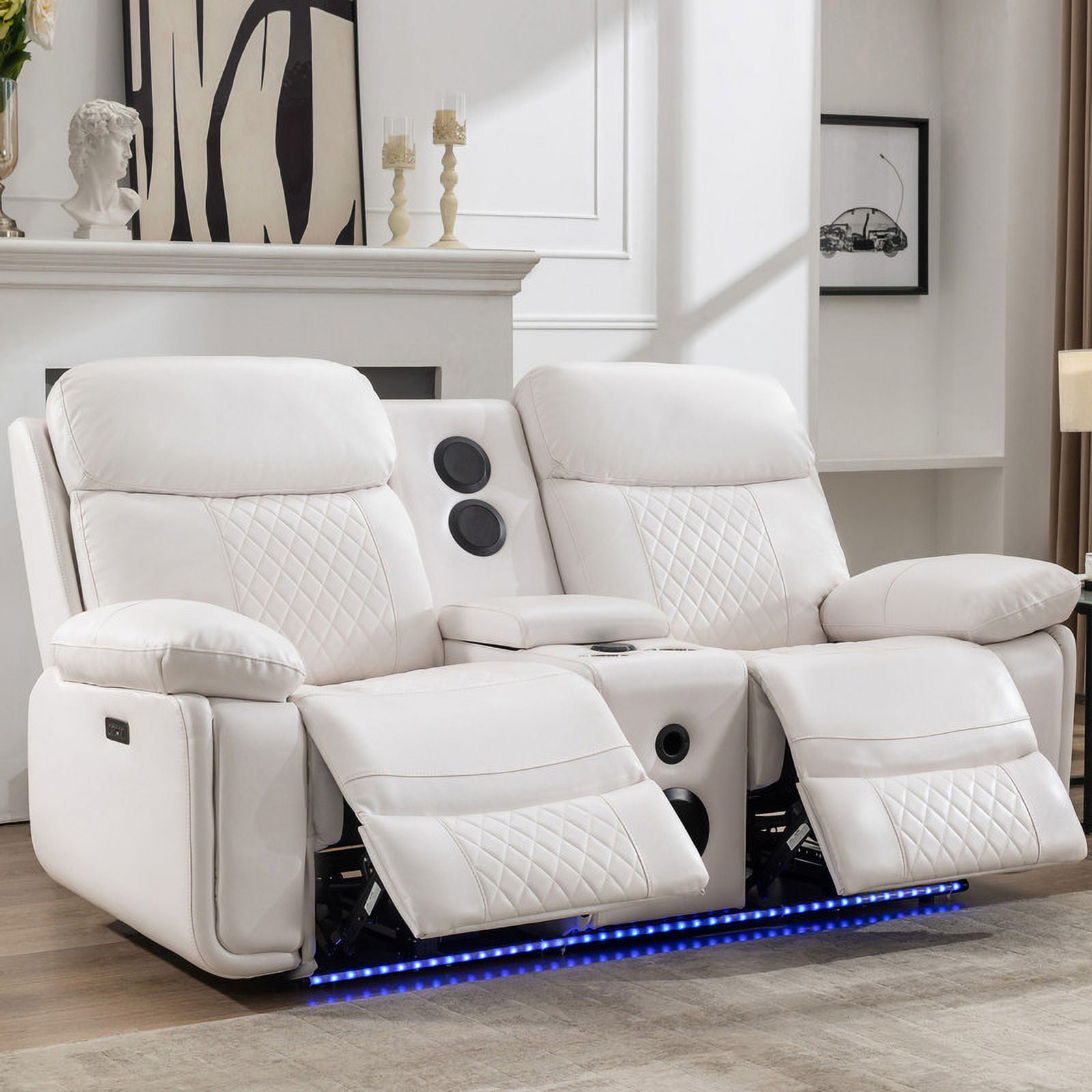 White leather chair recliner store