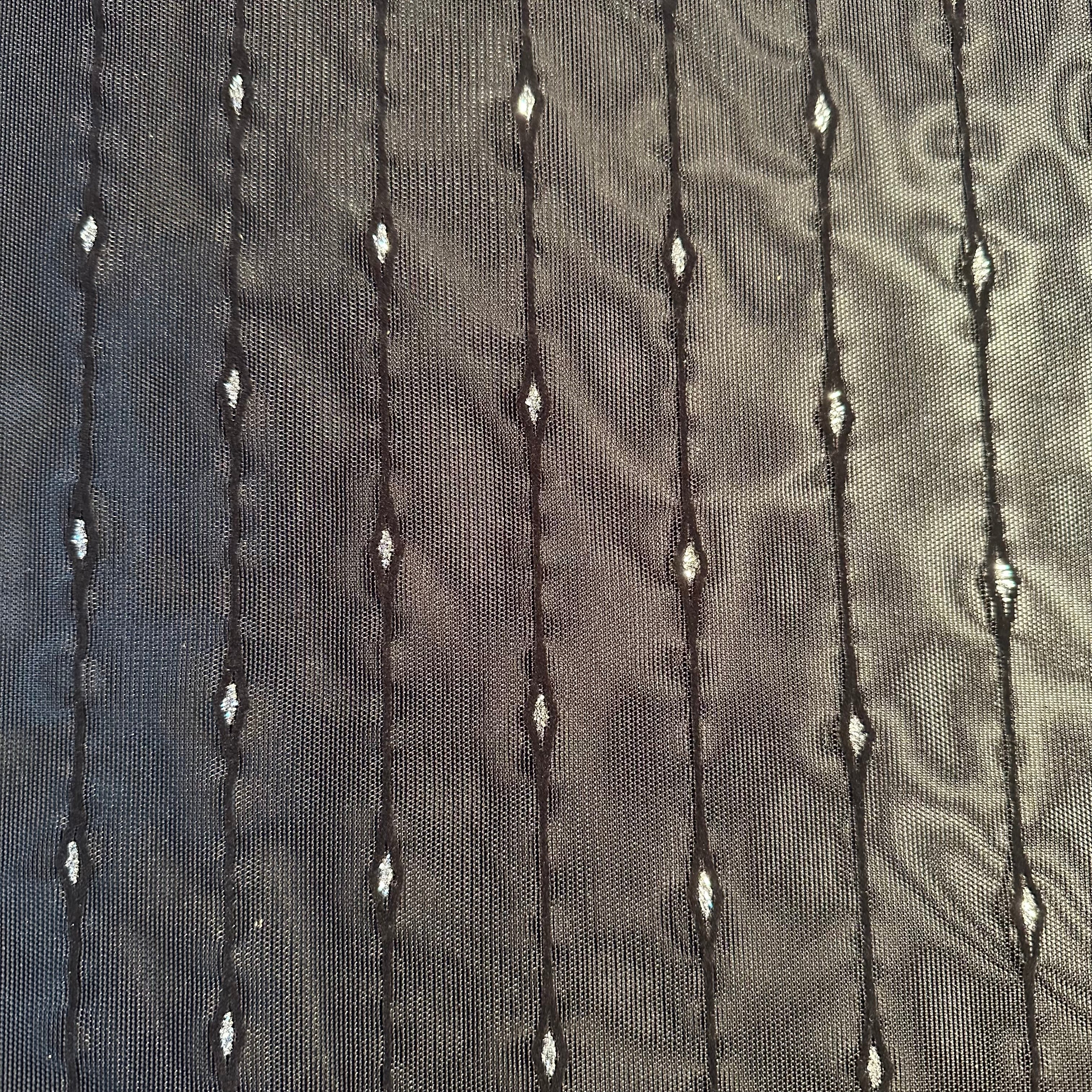 Power Mesh Fabric with Straight Flocking and Glitter | Spandex Palace ...