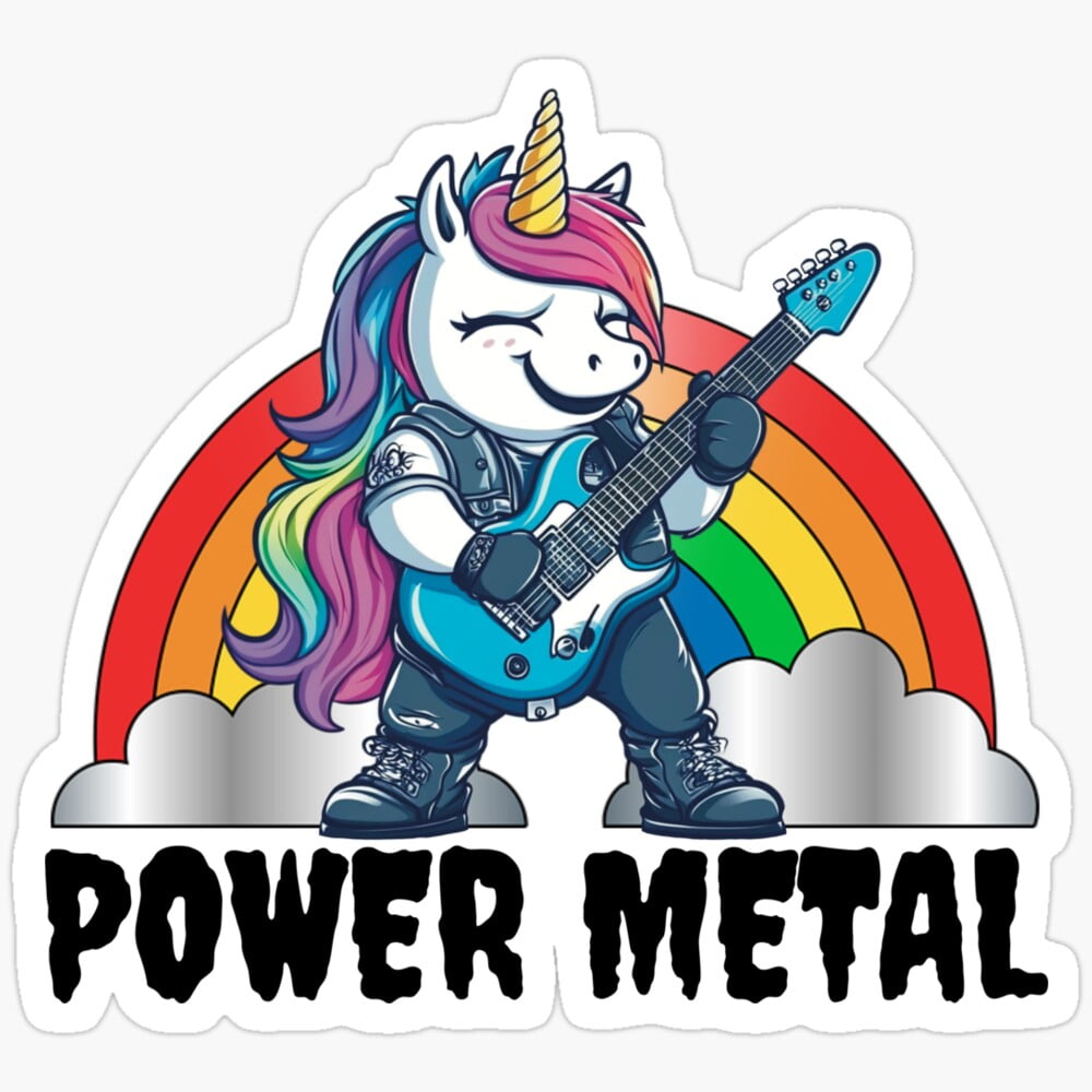 Power Metal Music Stickerphone Decal Water Bottle Stickers, Vinyl ...