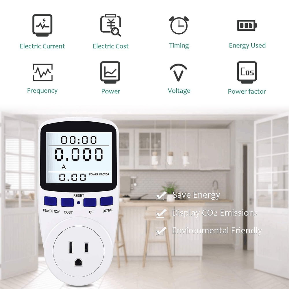 Power Metering Socket, Electricity Usage Monitor Power Consumption ...