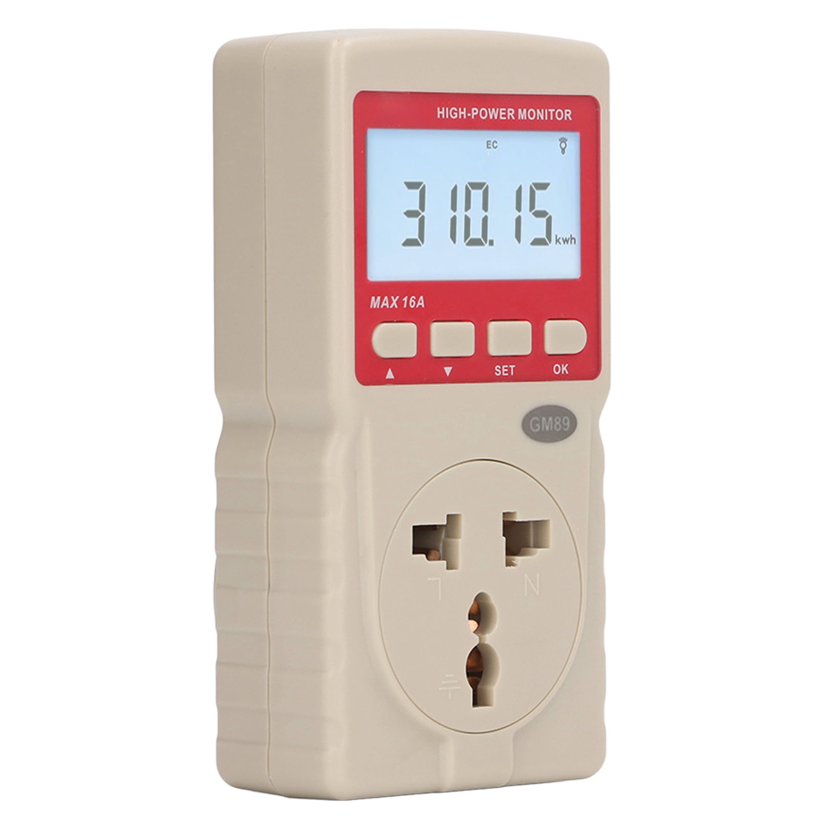 Power MonitorLCD Display Power Meter Home Energy Usage Monitor Voltage ...