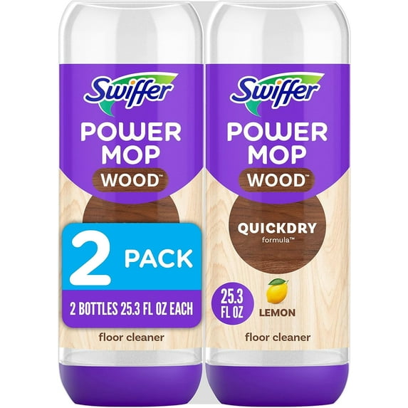 Power Mop Wood Refill Solution, QuickDry Hardwood Floor Cleaner for ...