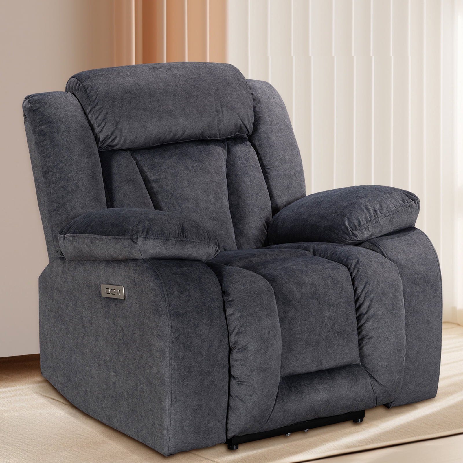Power Motion Recliner Chair with USB and C-connector Charging for ...