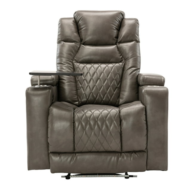 Power Motion Electric Recliner with USB Port, 360° Swivel Tray, Hidden ...