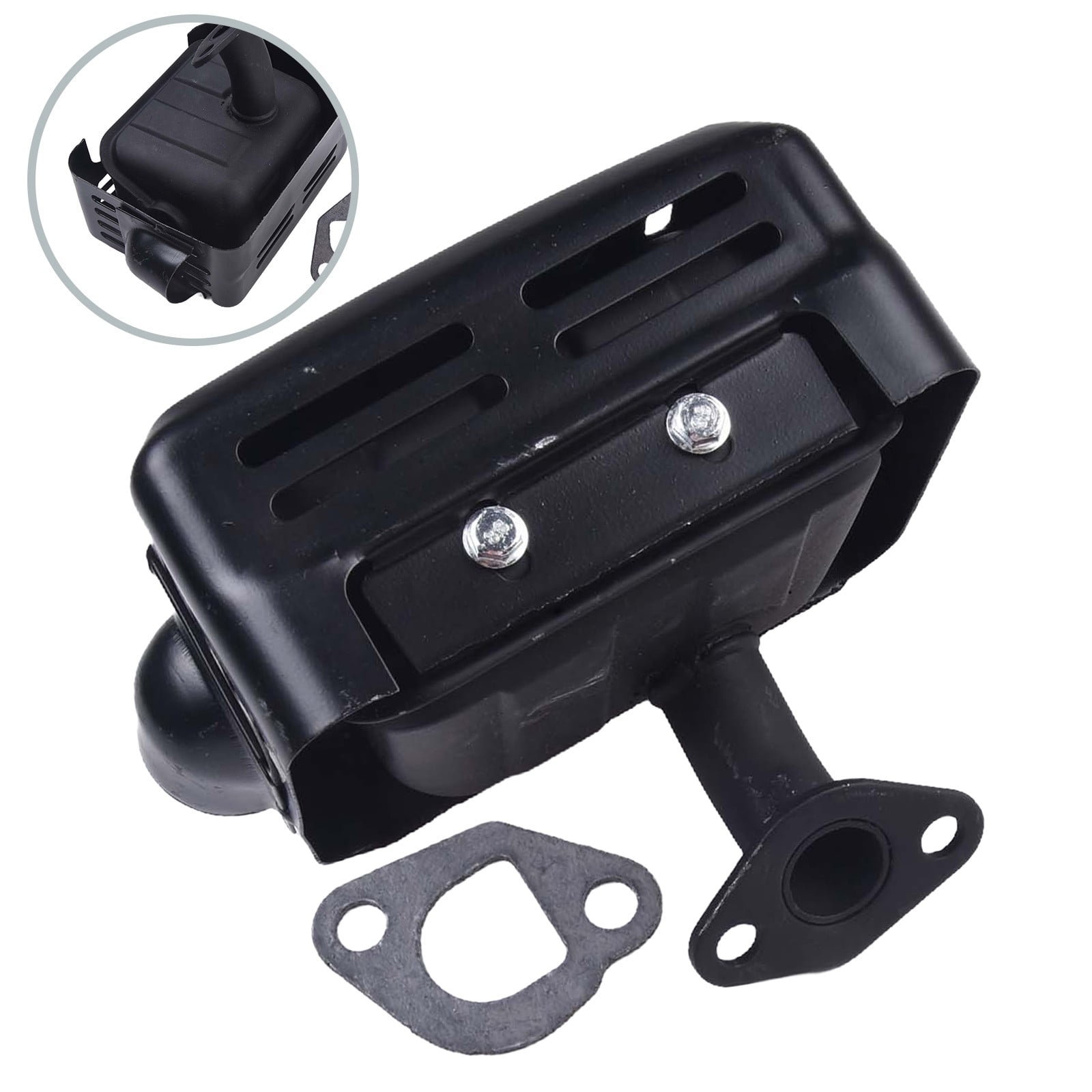 Power Muffler For Gasoline Engine Generator Pump Muffler Exhaust GX200 ...